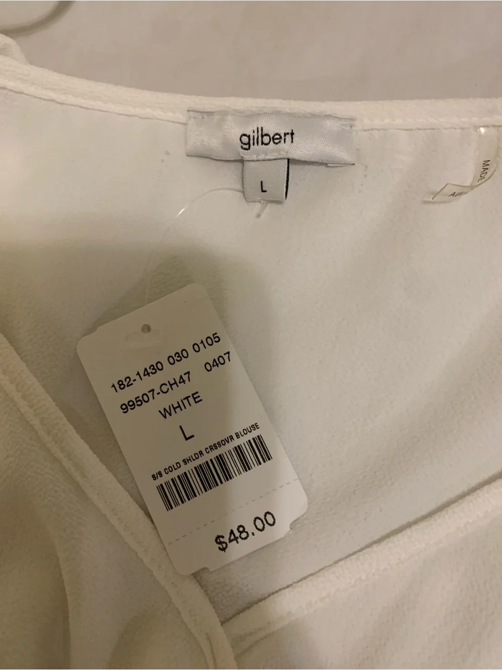 gilbert | Tops | White Womens Blouse Classic Vneck | Poshmark
